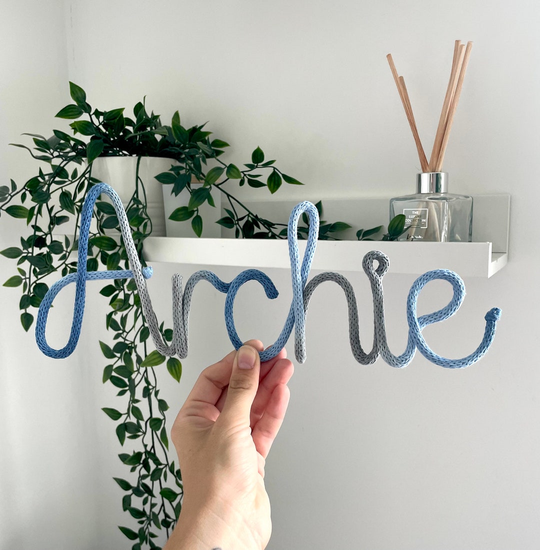 Personalised Ombré Knitted Wire Wire Signs - Etsy