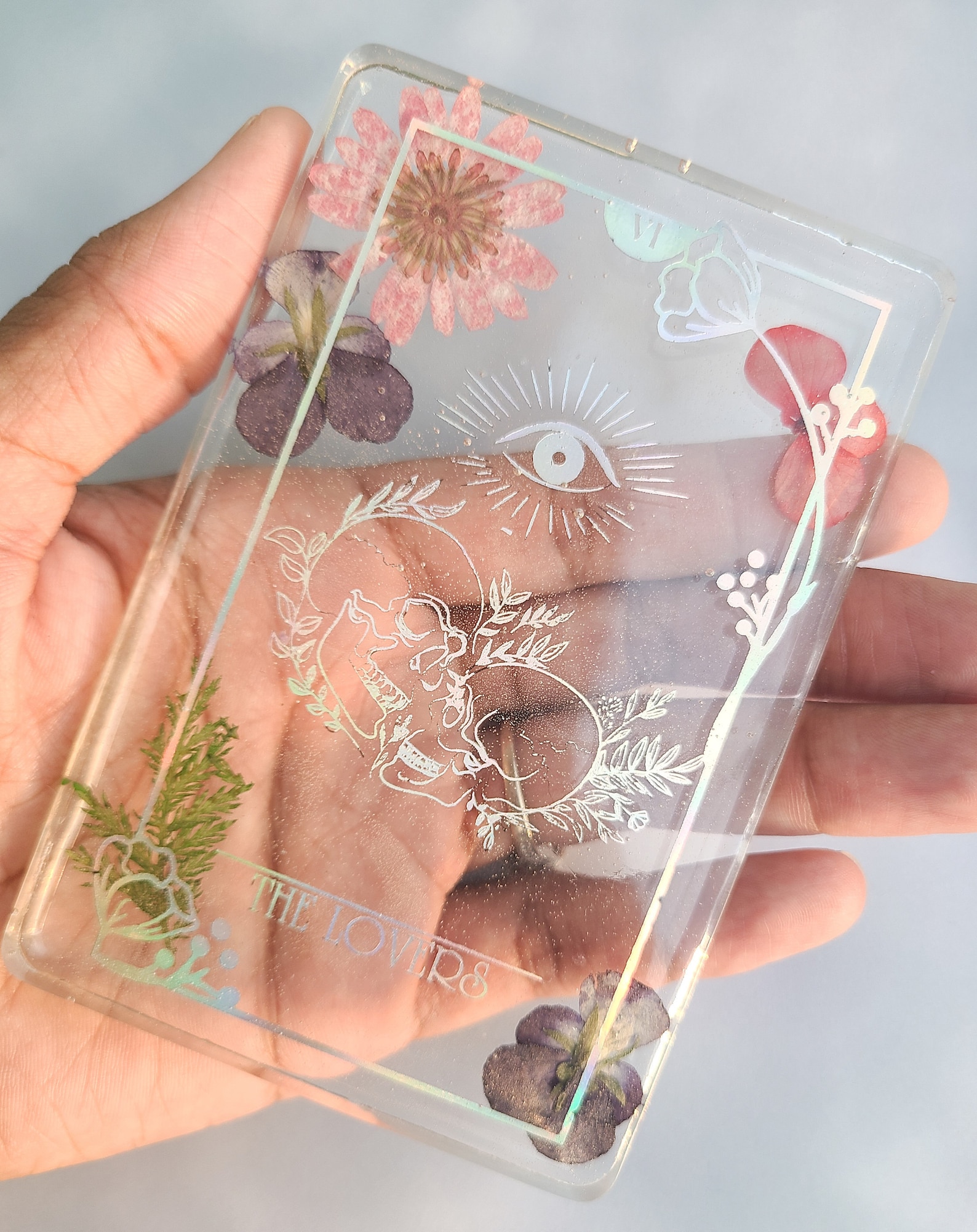 New CUSTOM NAME Holographic Resin Tarot Card Decorative - Etsy