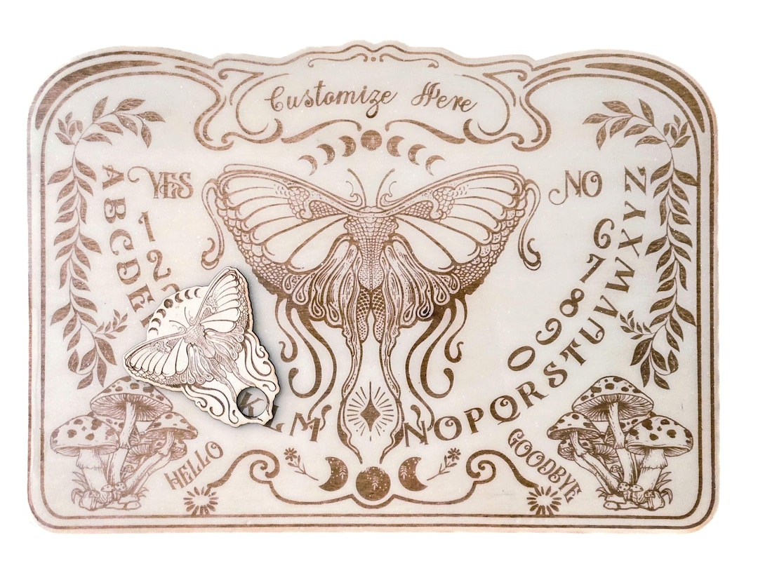 Moonlit Wings: Art Nouveau-inspired Spirit Board W/planchette ...
