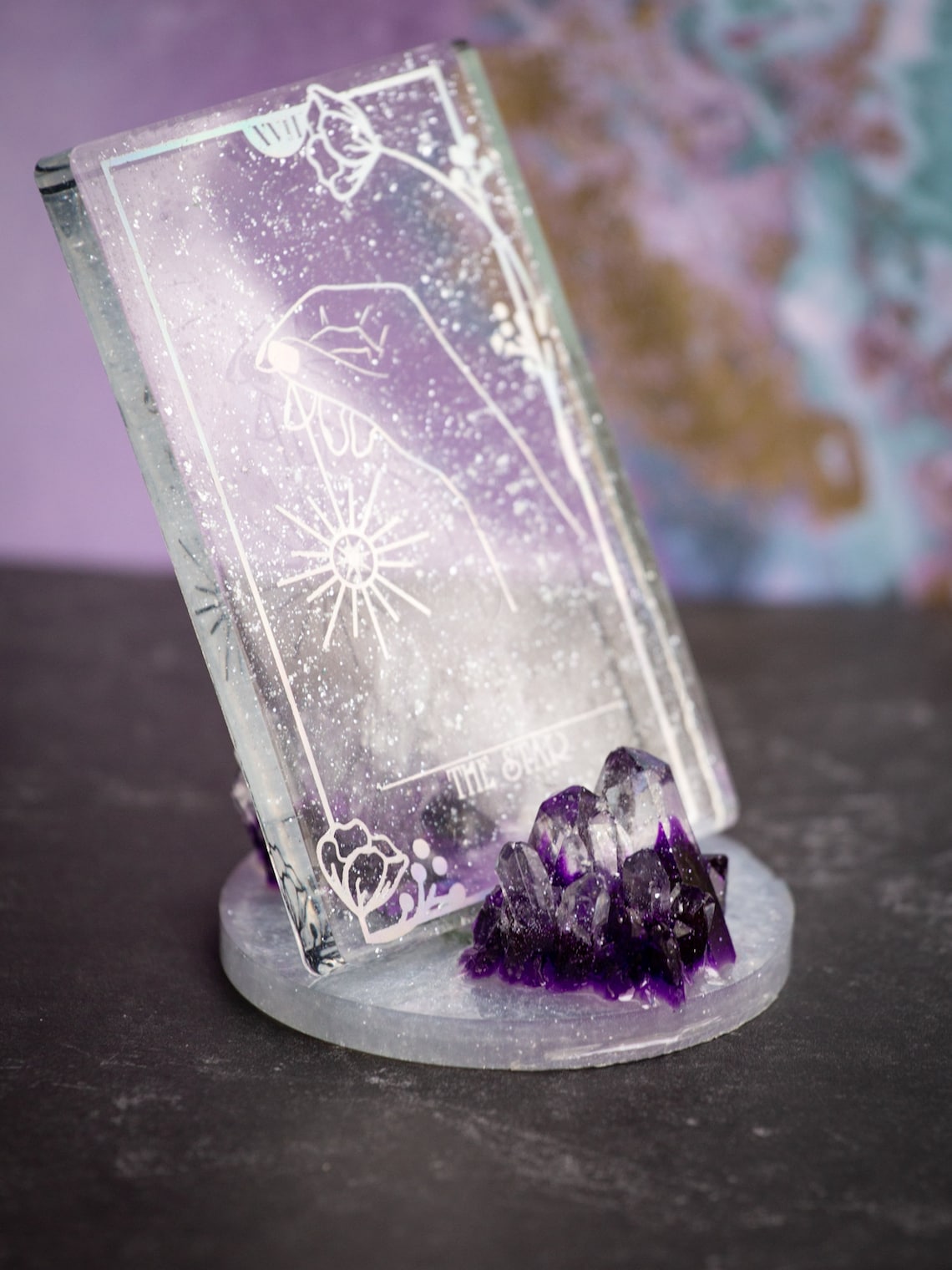 Resin Tarot Card Display Stand Card of the Day Crystals | Etsy