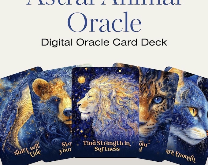 Astral Animal Oracle Deck | Printable Deck | Digital Oracle Card ...