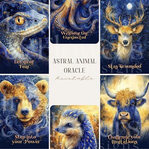 Astral Animal Oracle Deck | Printable Deck | Digital Oracle Card ...