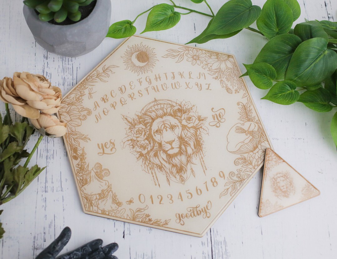 Boho Lion Spirit Board With Planchette | Divination Decorative ...