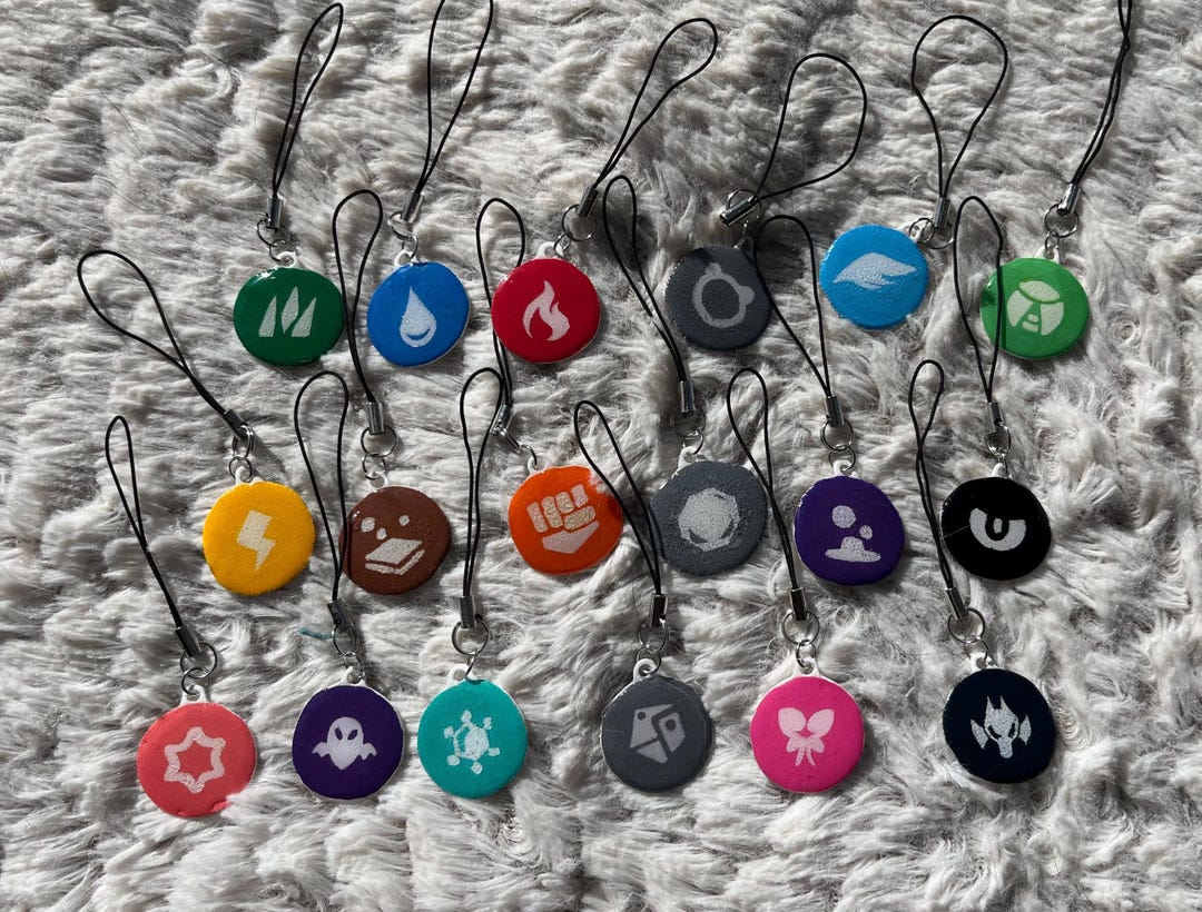 Phone Charm - Pokemon Types - Etsy