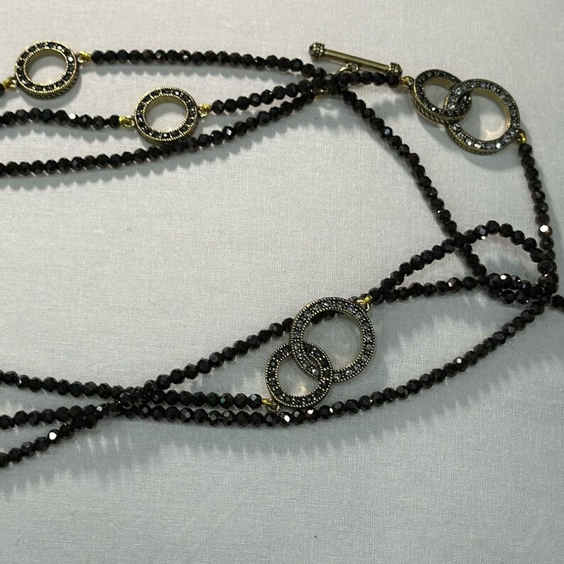 Heidi Daus Long Crystal Toggle Closure Necklace - Etsy