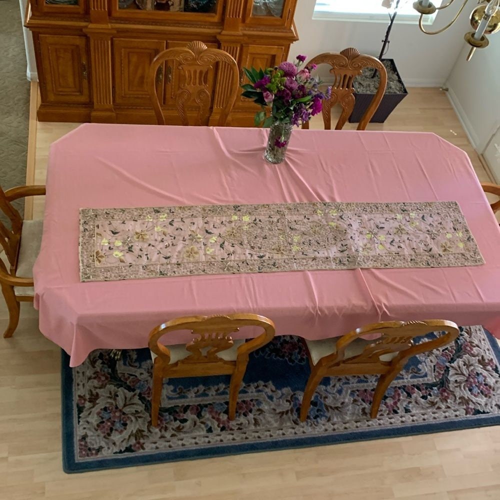 Stunning Hand Beaded, Hand Painted Table Runner - Etsy