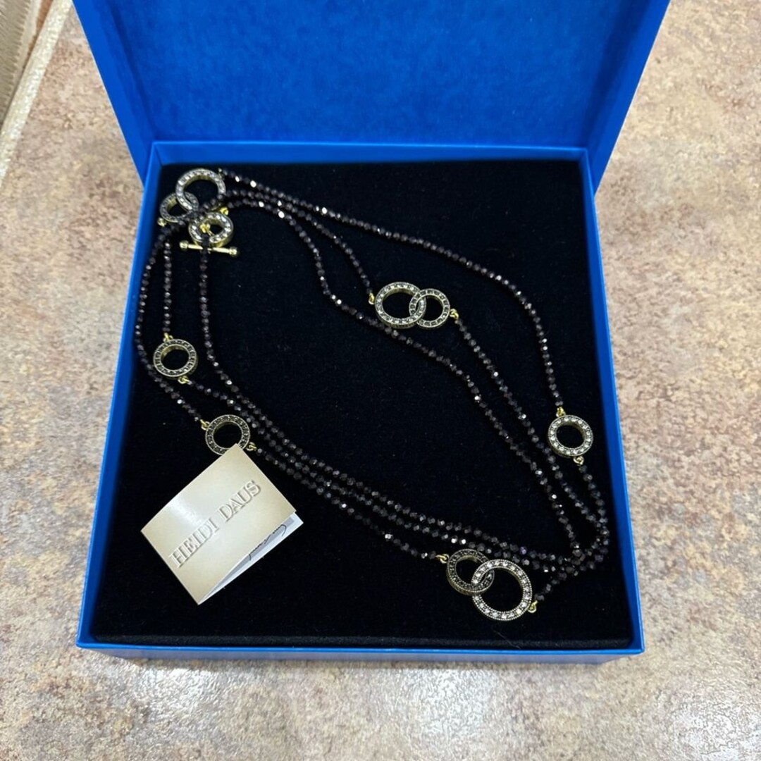 Heidi Daus Long Crystal Toggle Closure Necklace - Etsy