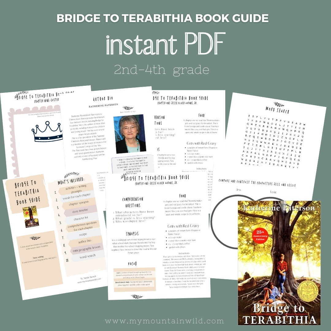 Bridge to Terabithia Book Guide PDF - Etsy