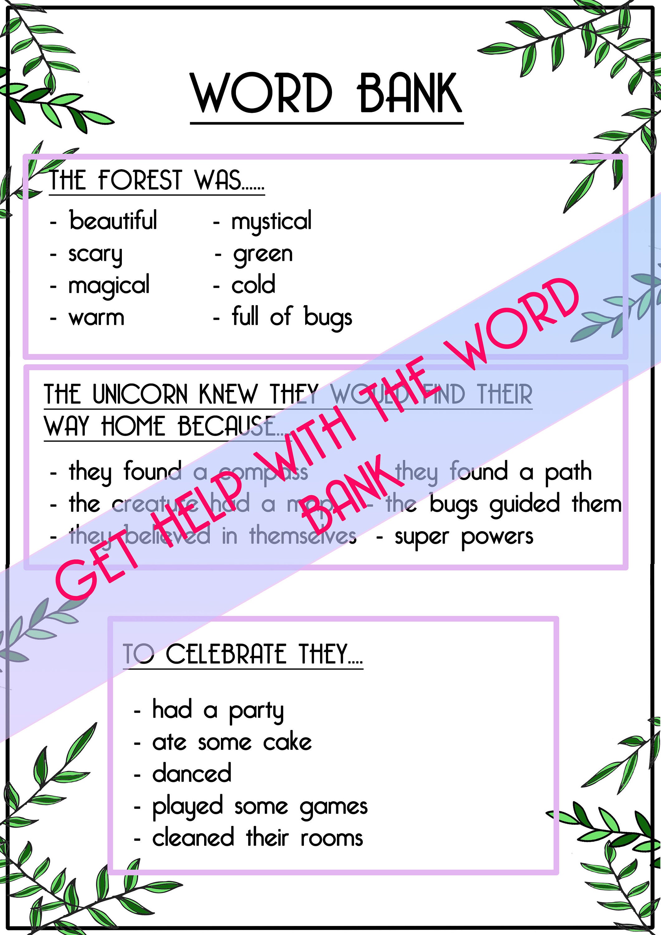 Kids Handwriting Practice, Fill in the Blanks Story Telling. - Etsy