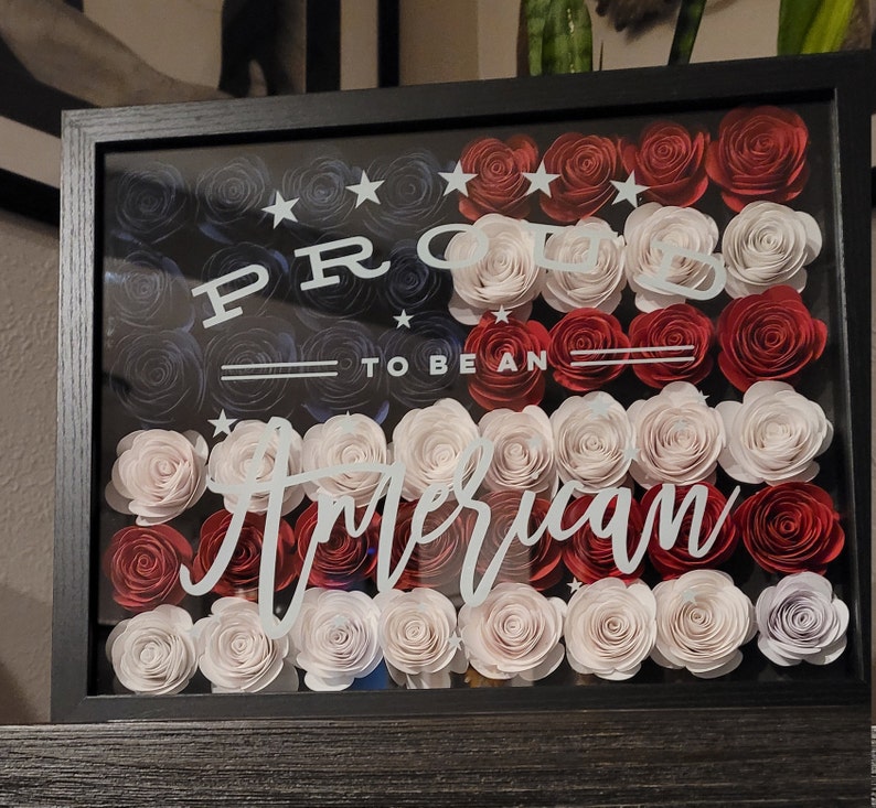 American Flag Shadow Box - Etsy