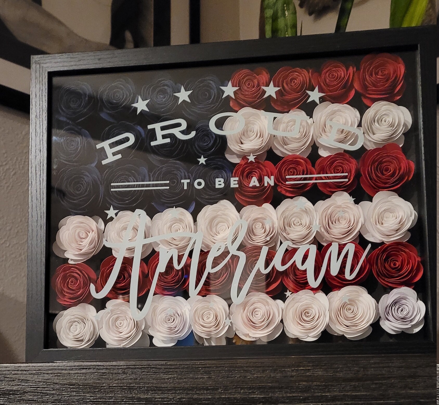 American Flag Shadow Box - Etsy