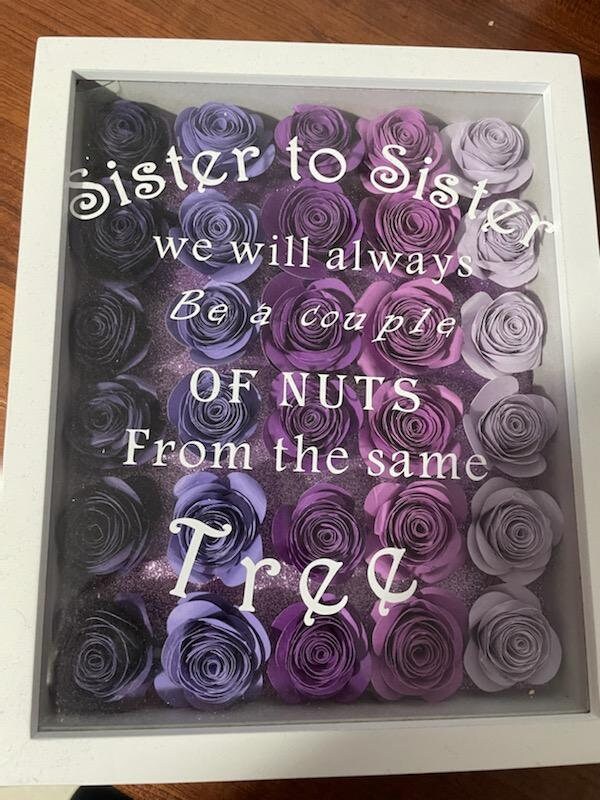 Sister/mom Flower Shadow Box - Etsy