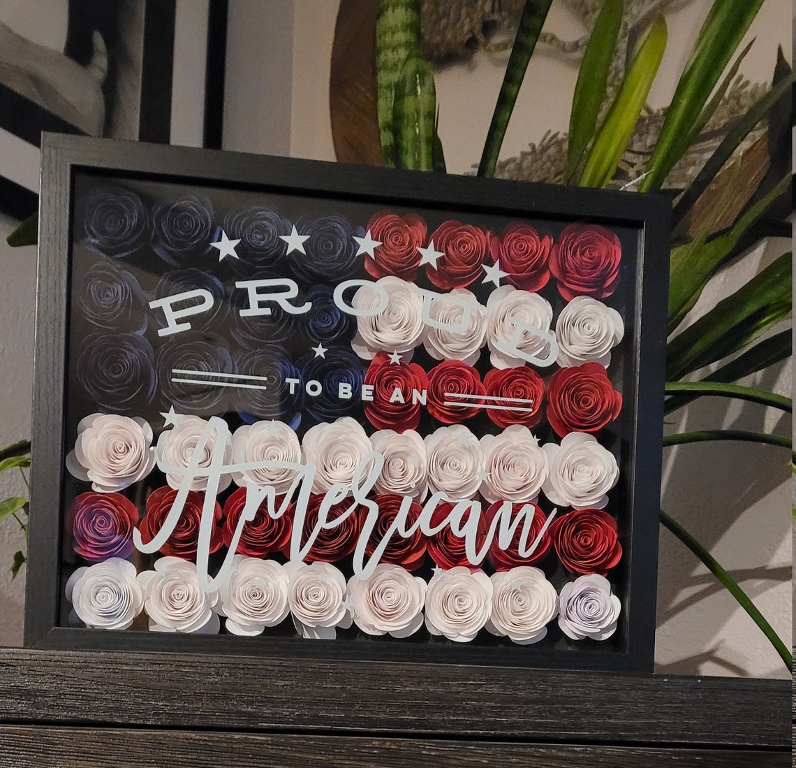 American Flag Shadow Box - Etsy