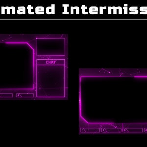 Animated Twitch Package Space Purple Molecules - Animated Twitch ...