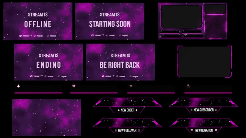 Animated Package Twitch Package banners, Alerts, Alerts, Panels - Etsy