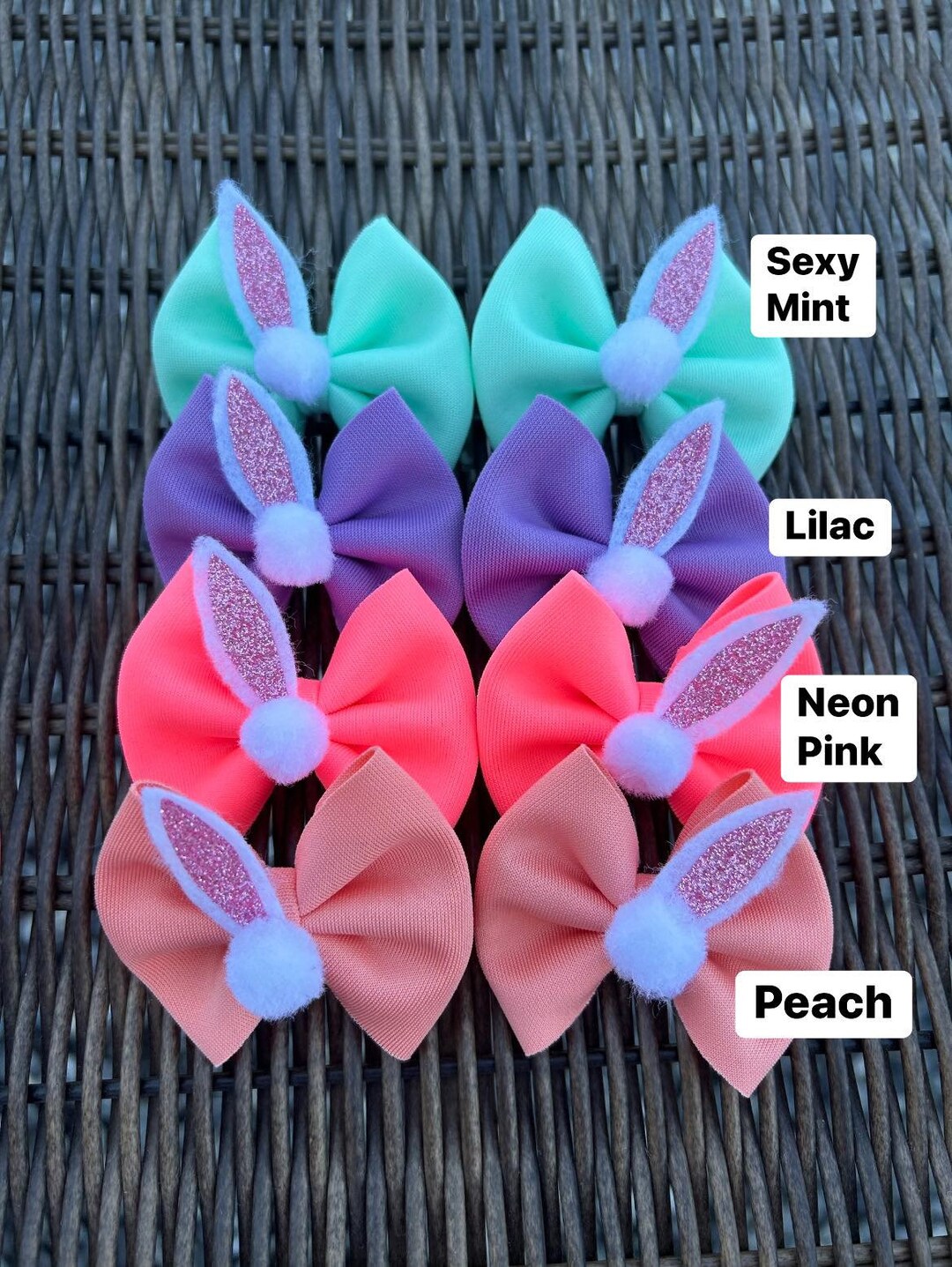 Easter Bunny Hair Bow, Bunny Ears Bow, Toddler Easter Bow, Hair Bow for ...