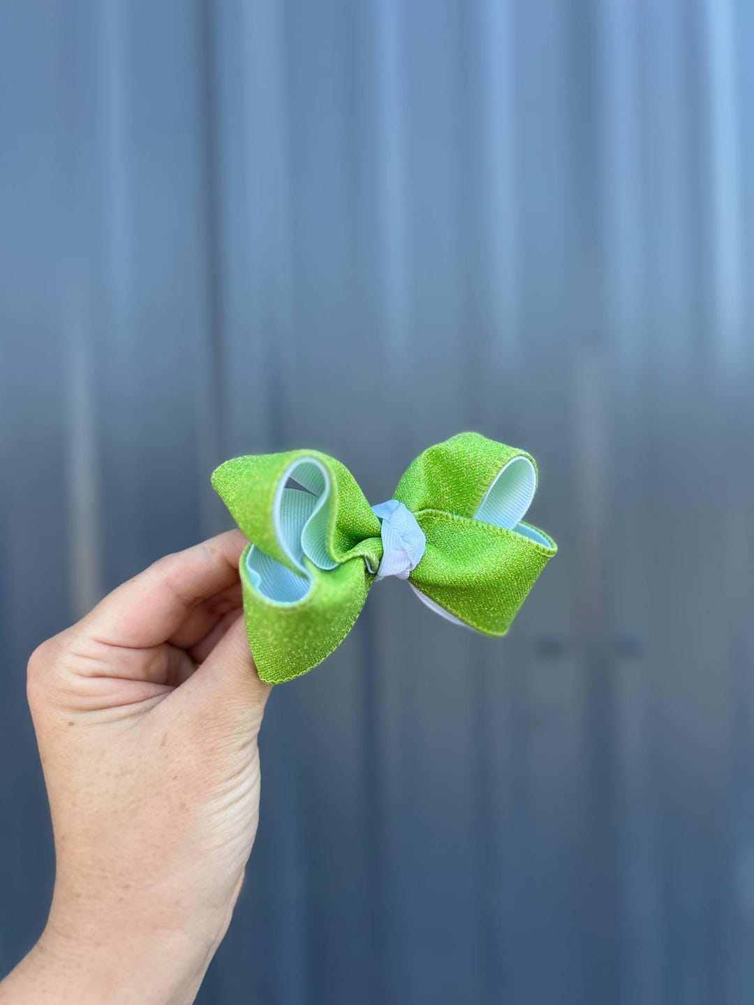 Lime Green Glitter Halloween Horror Ribbon Bow, Spooky Season Ribbon ...
