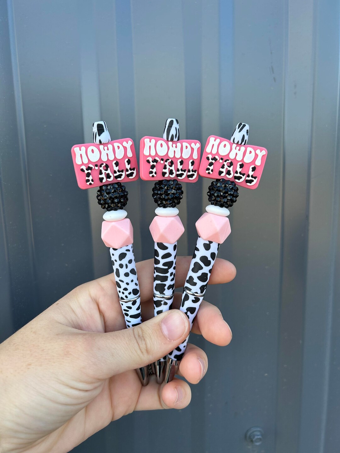Western Beaded Pen, Refillable Ink Pens, Cute Custom Pens, Howdy Yall ...