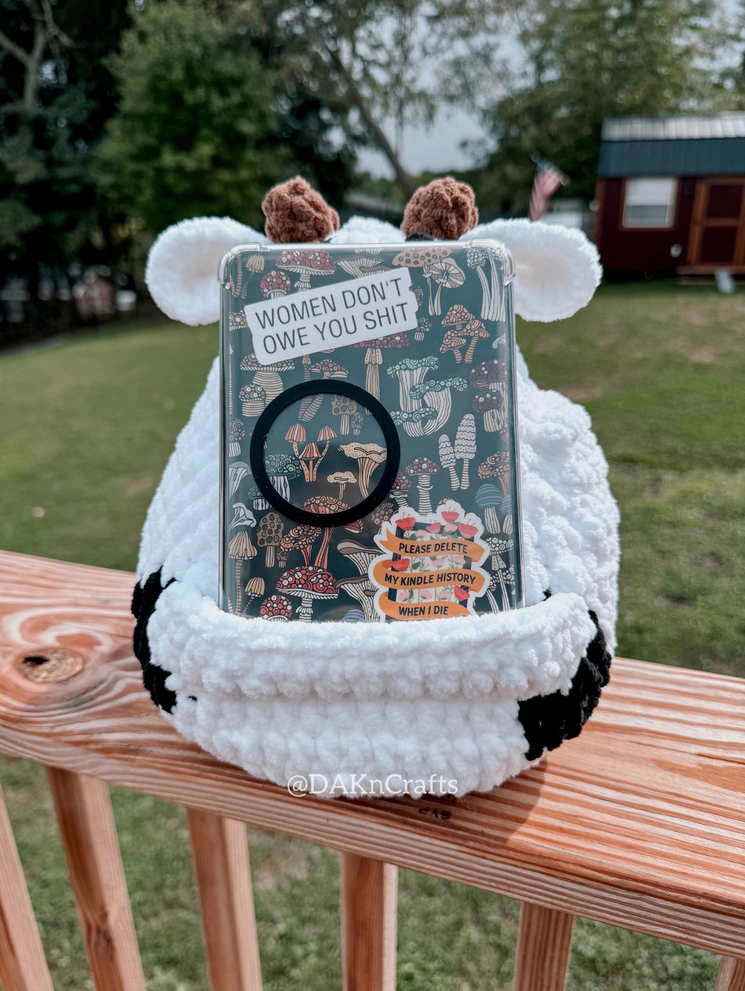 Cow Pouf E-reader | Crochet | Kindle | BOOX Palma | Nook | Ipad ...