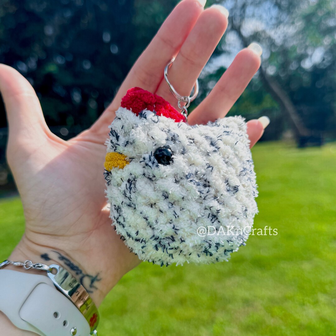 Mini Chicken Keychain | Plushie | Crochet - Etsy