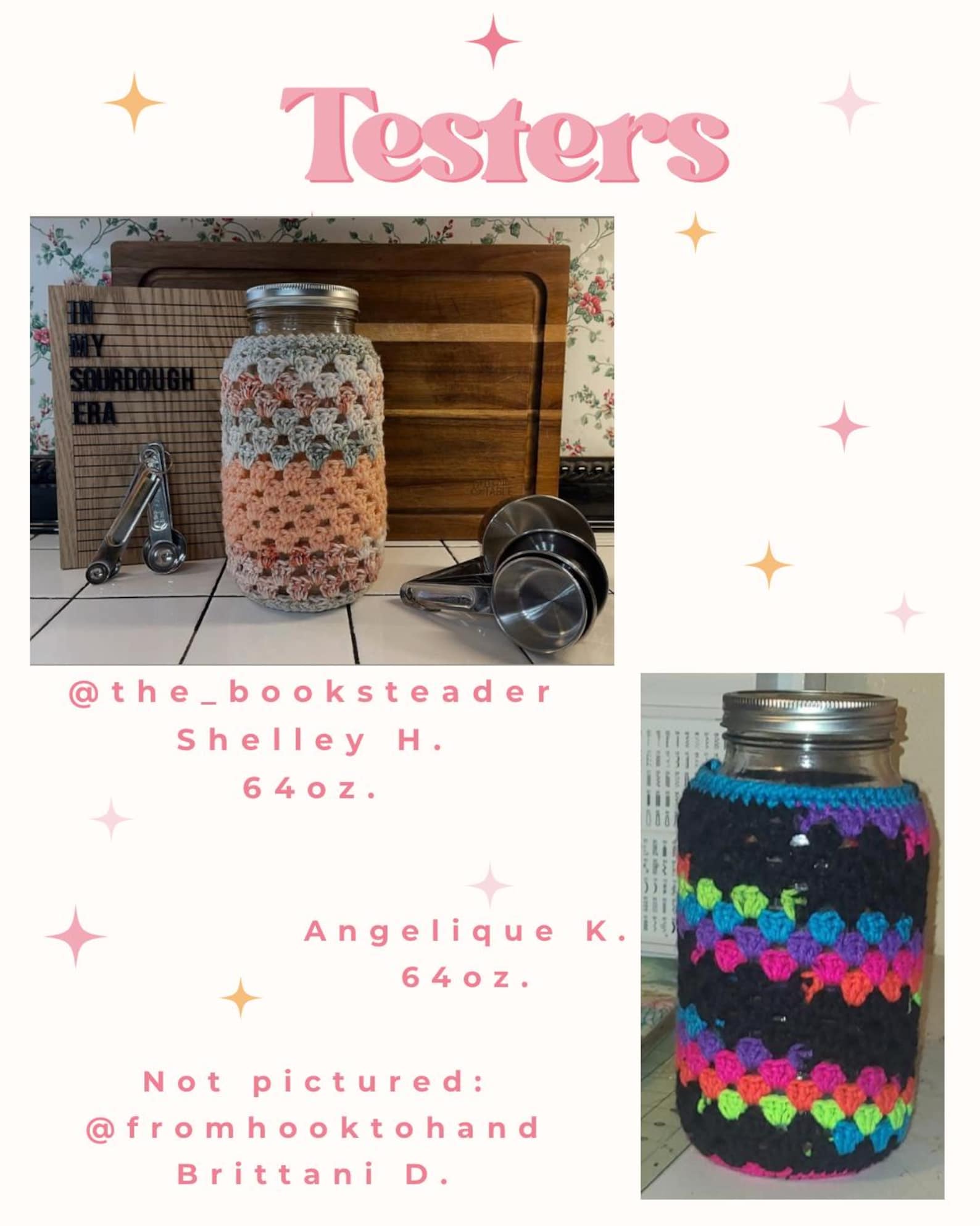 Mason Jar Cozy Crochet Pattern | Pdf File| Sourdough Era | Gifts ...