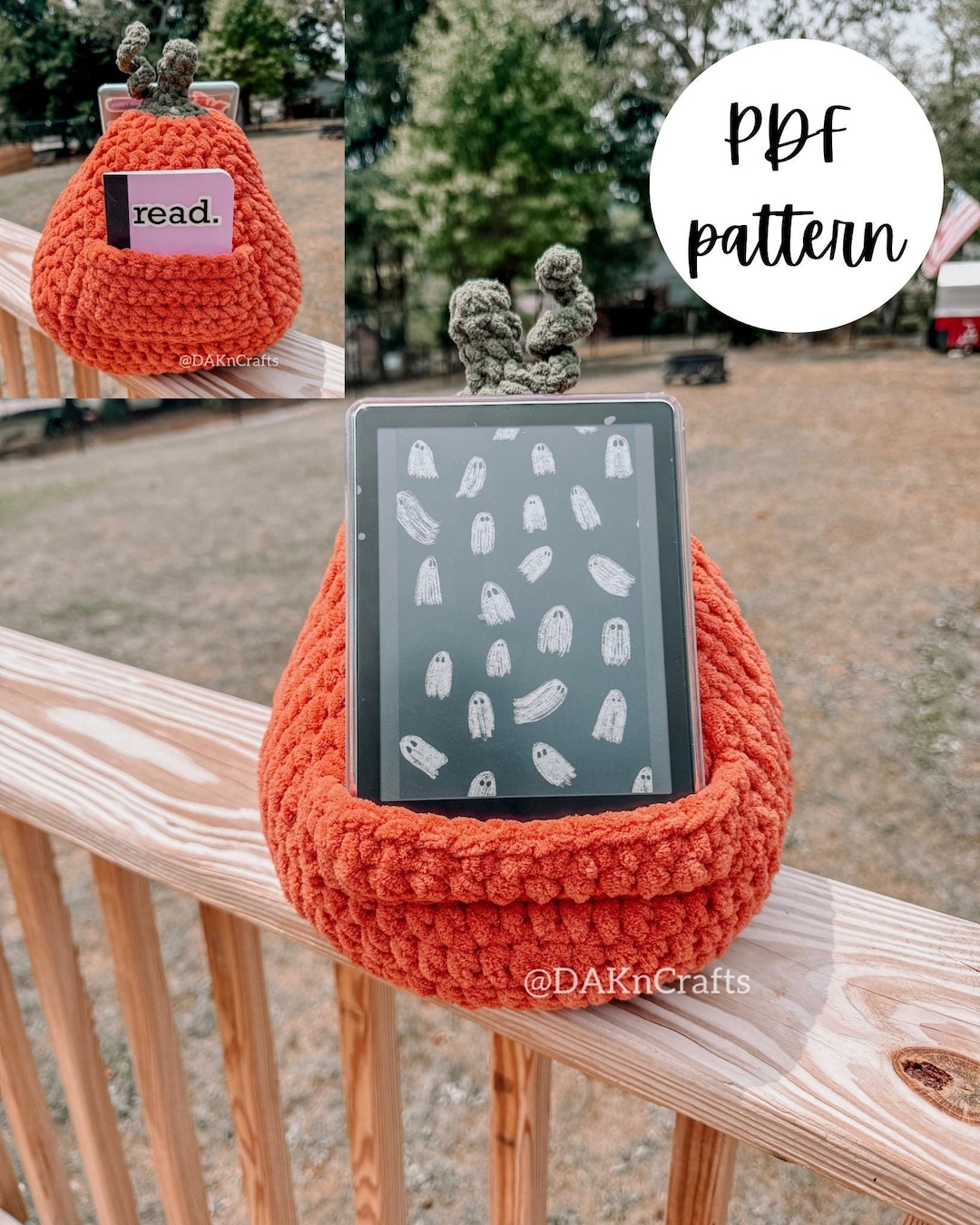 Pumpkin Pouf Crochet Pattern | Pdf File| Bookish | Book Gifts | Booktok ...