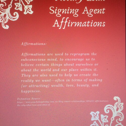 21 Loan Signing Agent Affirmations - Etsy