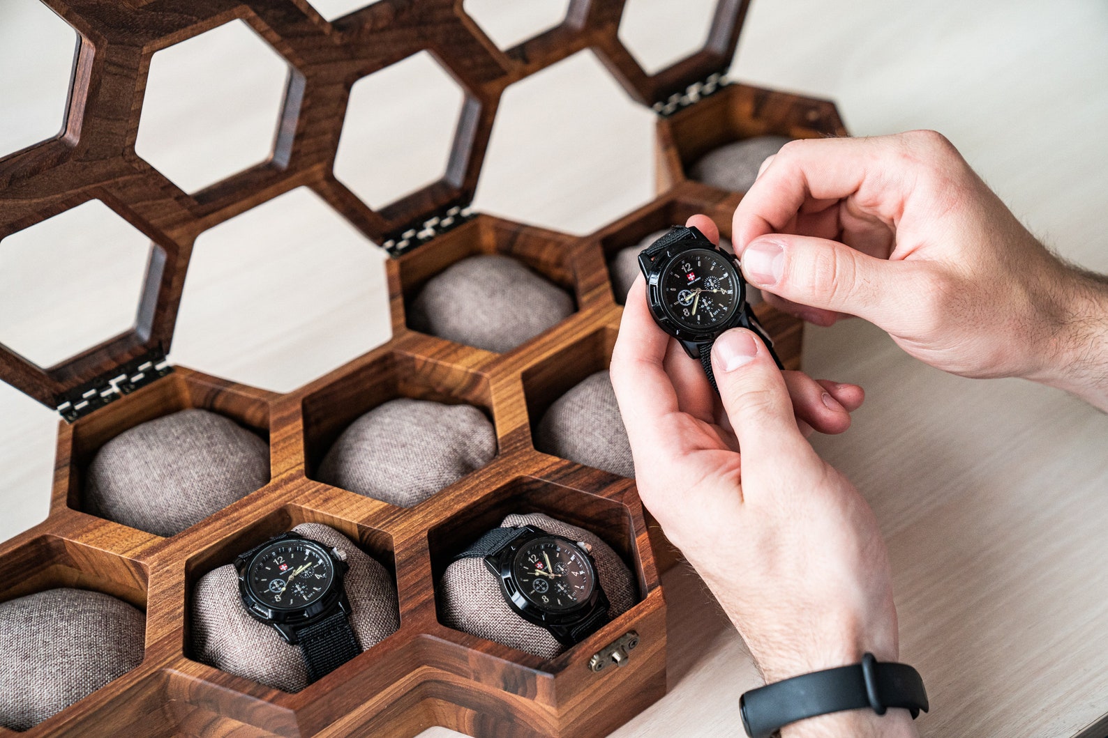 Watch Box for 10 Watches Watch Box Watch Box for Man Wooden - Etsy