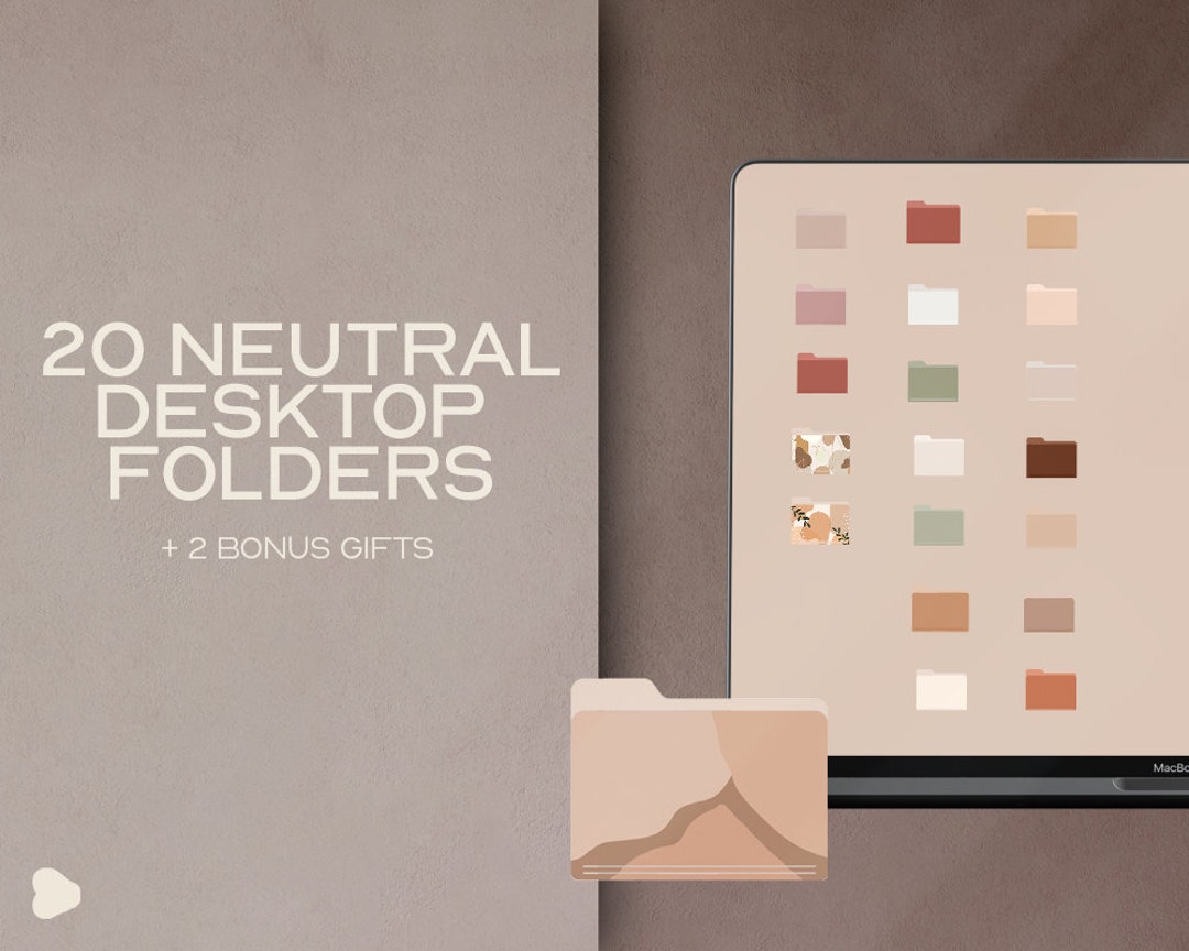 Folder Icons for Mac , MacBook Desktop Folder Icons, Neutral Tones ...