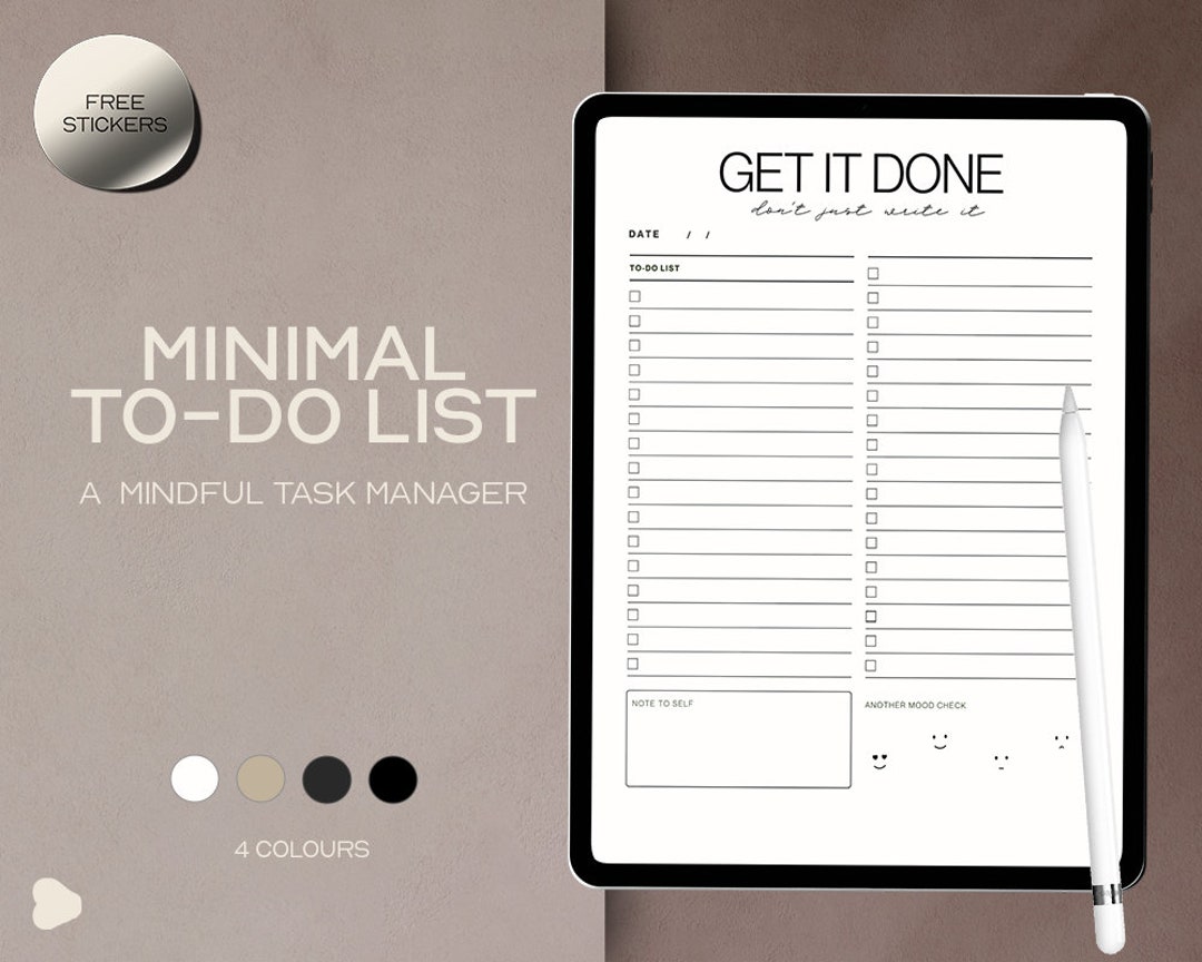 Simple to Do List, Task List, Task Tracker Digital Planner Template for ...