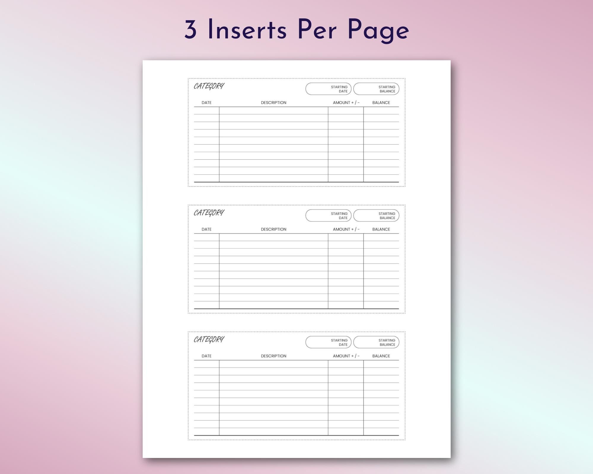 Printable Cash Envelope Tracker Envelope Method Paycheck - Etsy