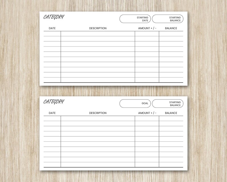 Printable Cash Envelope Tracker Envelope Method Paycheck - Etsy