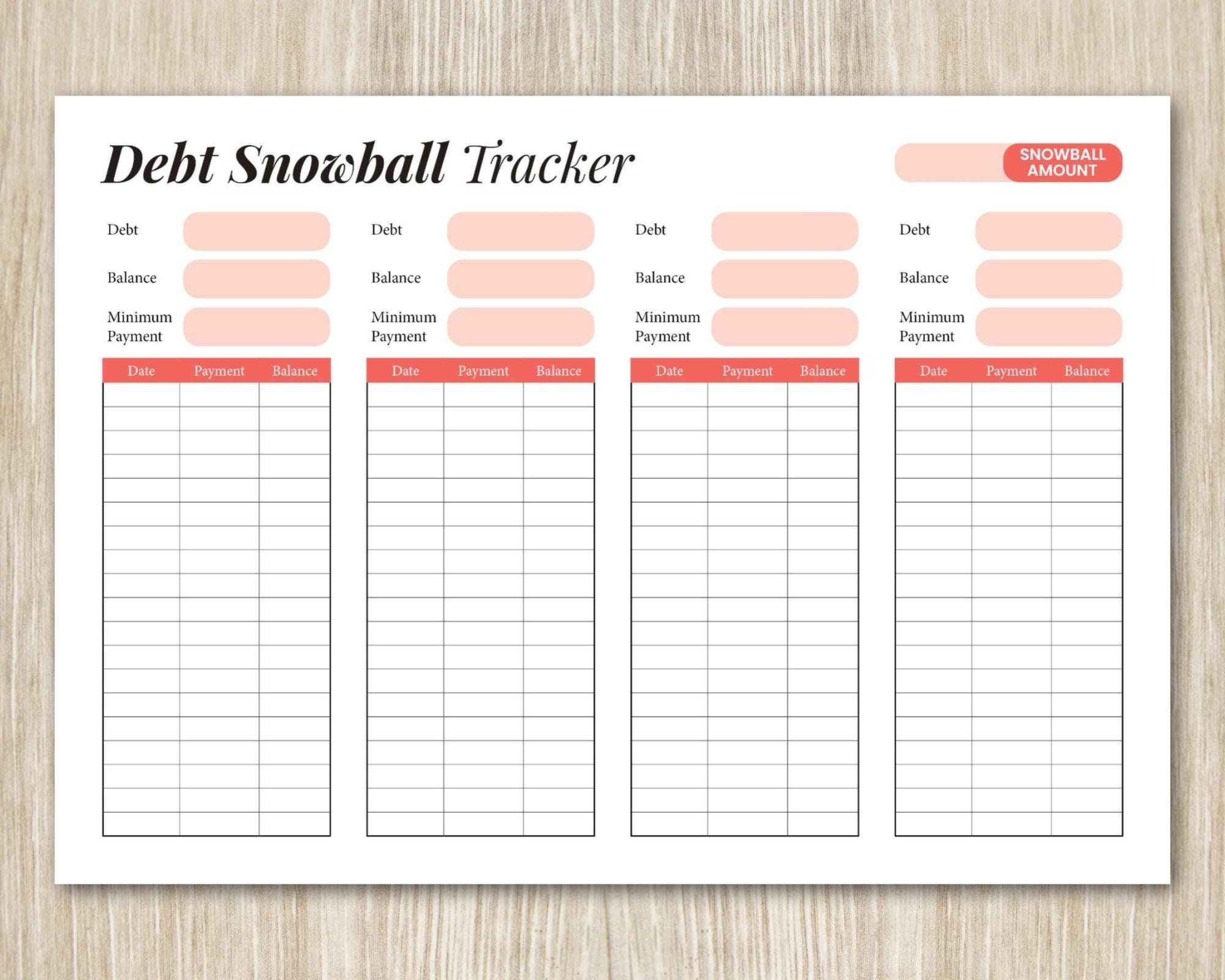 Snowball Debt Planner Debt Repayment Tracker, Multiple Loan ...