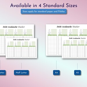Debt Avalanche Tracker Printable, Money Planner PDF, Colorful ...