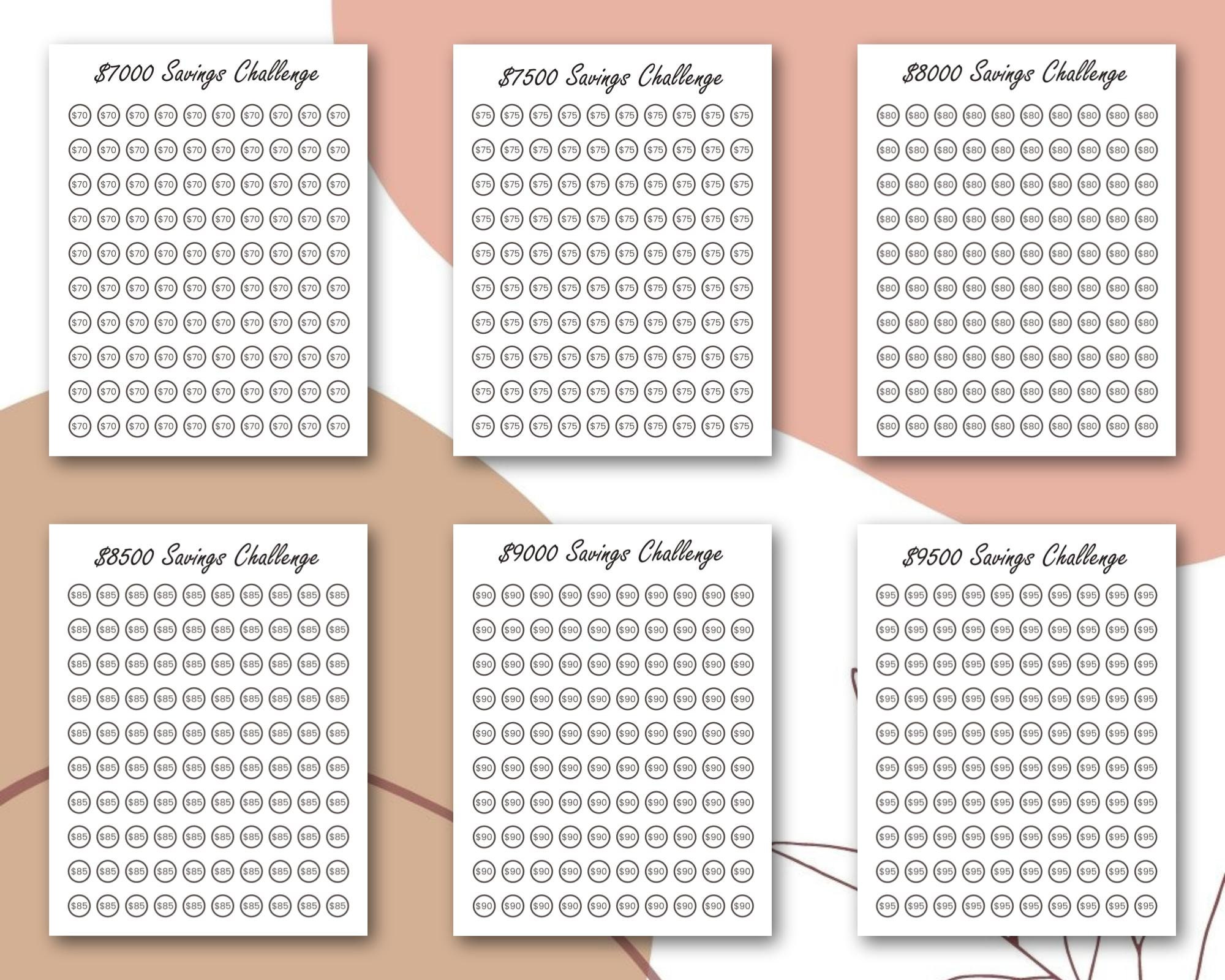Savings Challenge Printable Bundle, Personal Financial Goal Worksheet ...