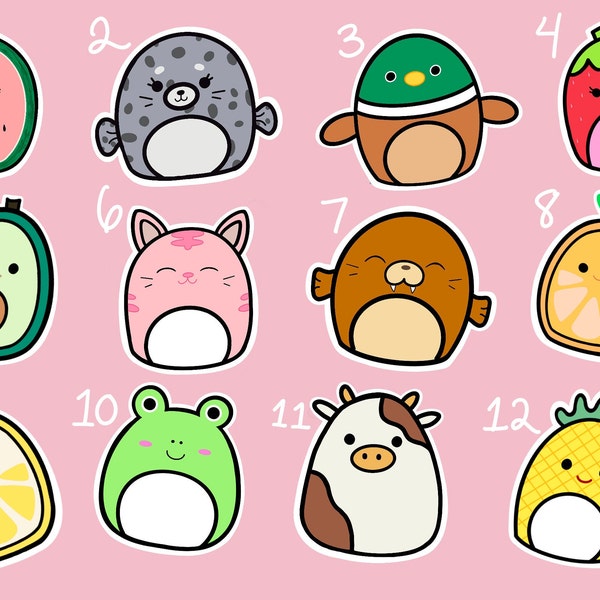 Squishmallow Stickers Pack - Etsy