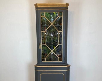 Dark Grey Drinks Gin Corner Cocktail Display Cabinet Vintage - Etsy UK