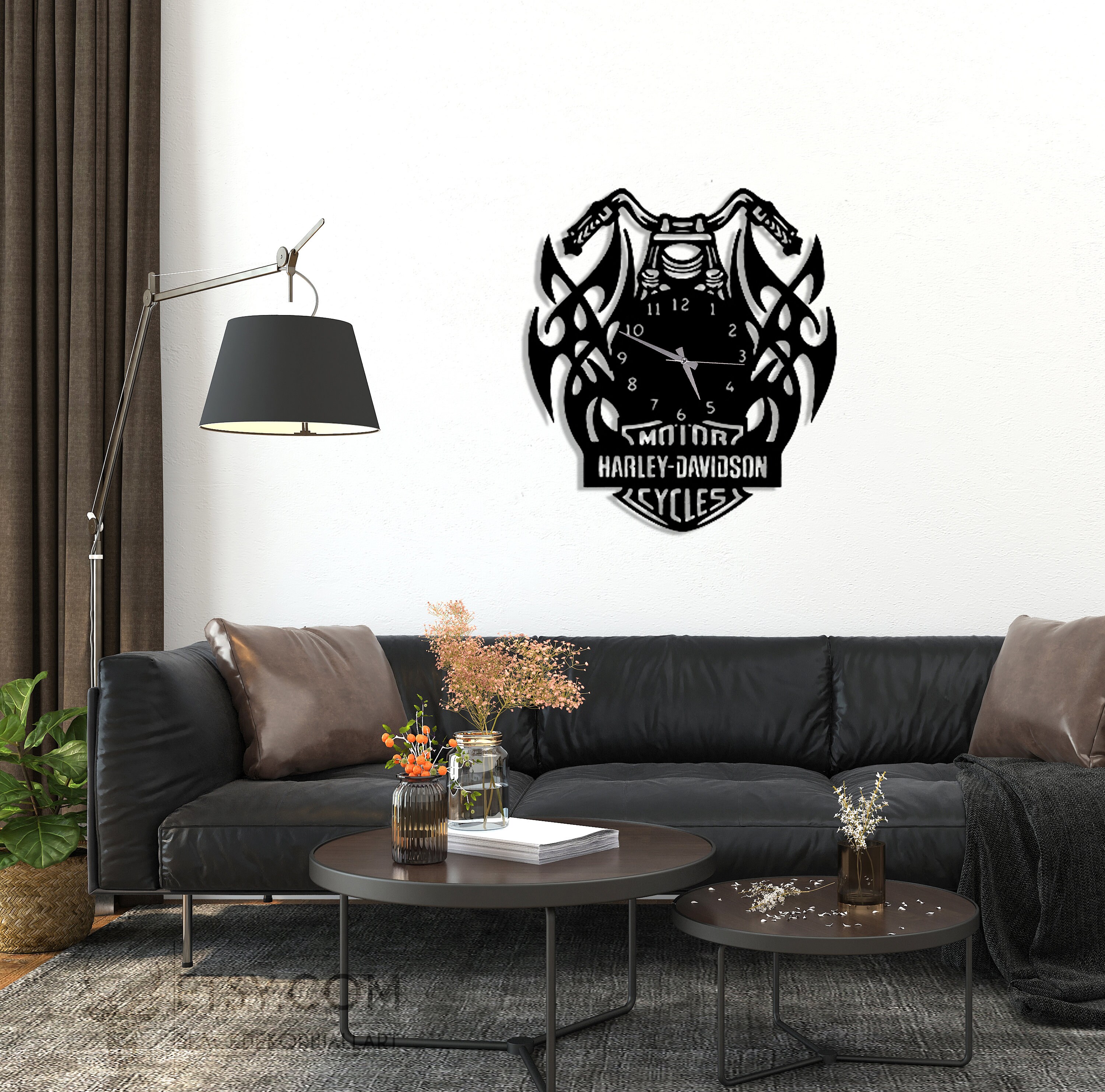 Harley Davidson Metal Wall Artlarge Metal Wall Signmetal Etsy