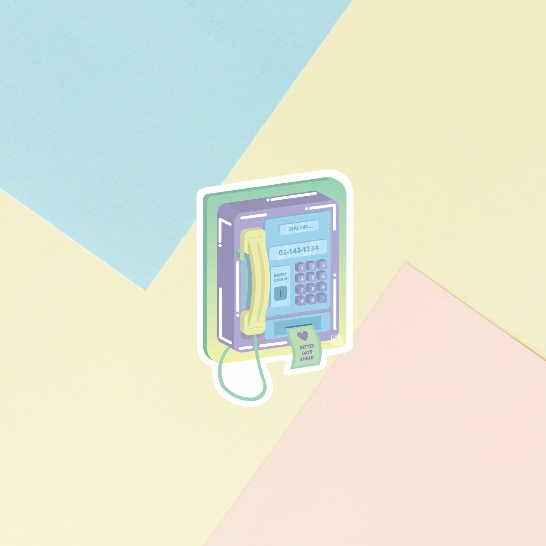 Autocollant rétro payphone Die-Cut Résistant à leau - Etsy France