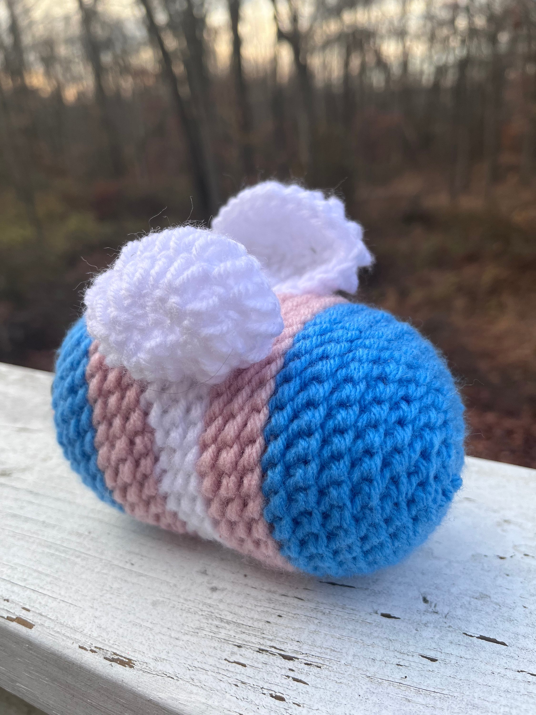 Transgender Flag Colors Amigurumi Crochet Plush Bee Small or - Etsy