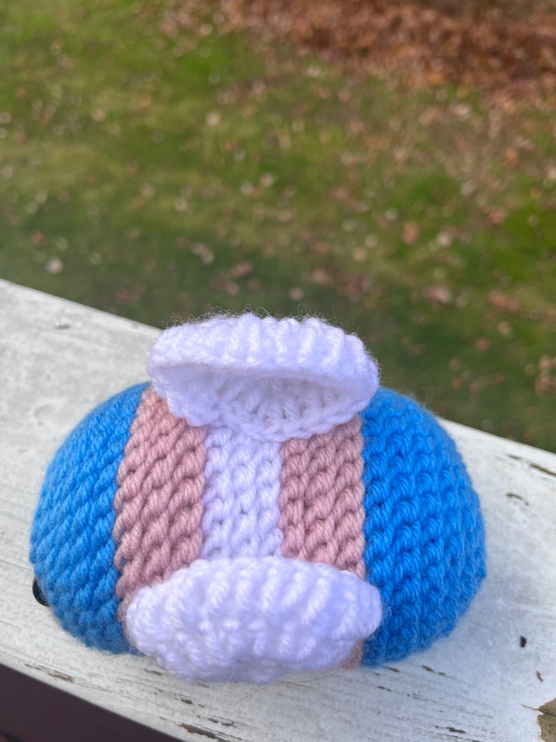 Transgender Flag Colors Amigurumi Crochet Plush Bee Small or - Etsy