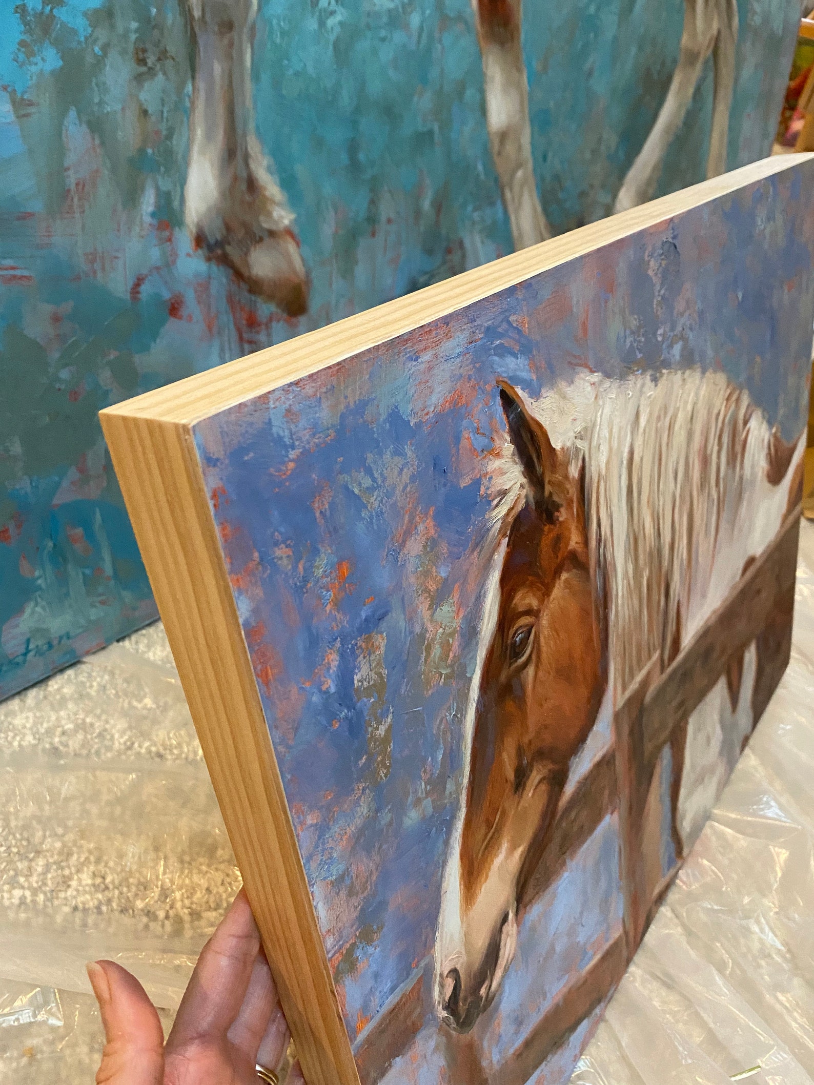 Pinto Horse Original Oil Painting - Etsy