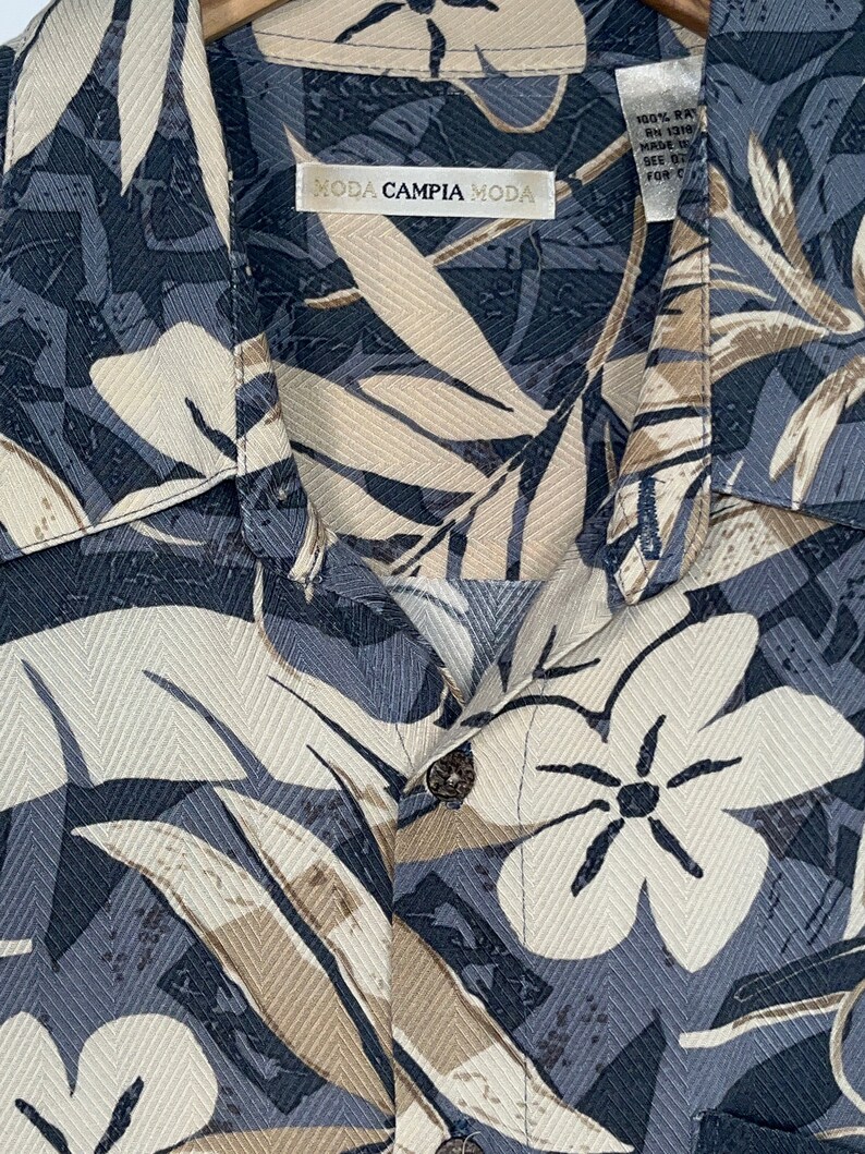 Hawaiian Shirt Campia Moda Size Large Button Down Short Sleeve Shirt - Etsy