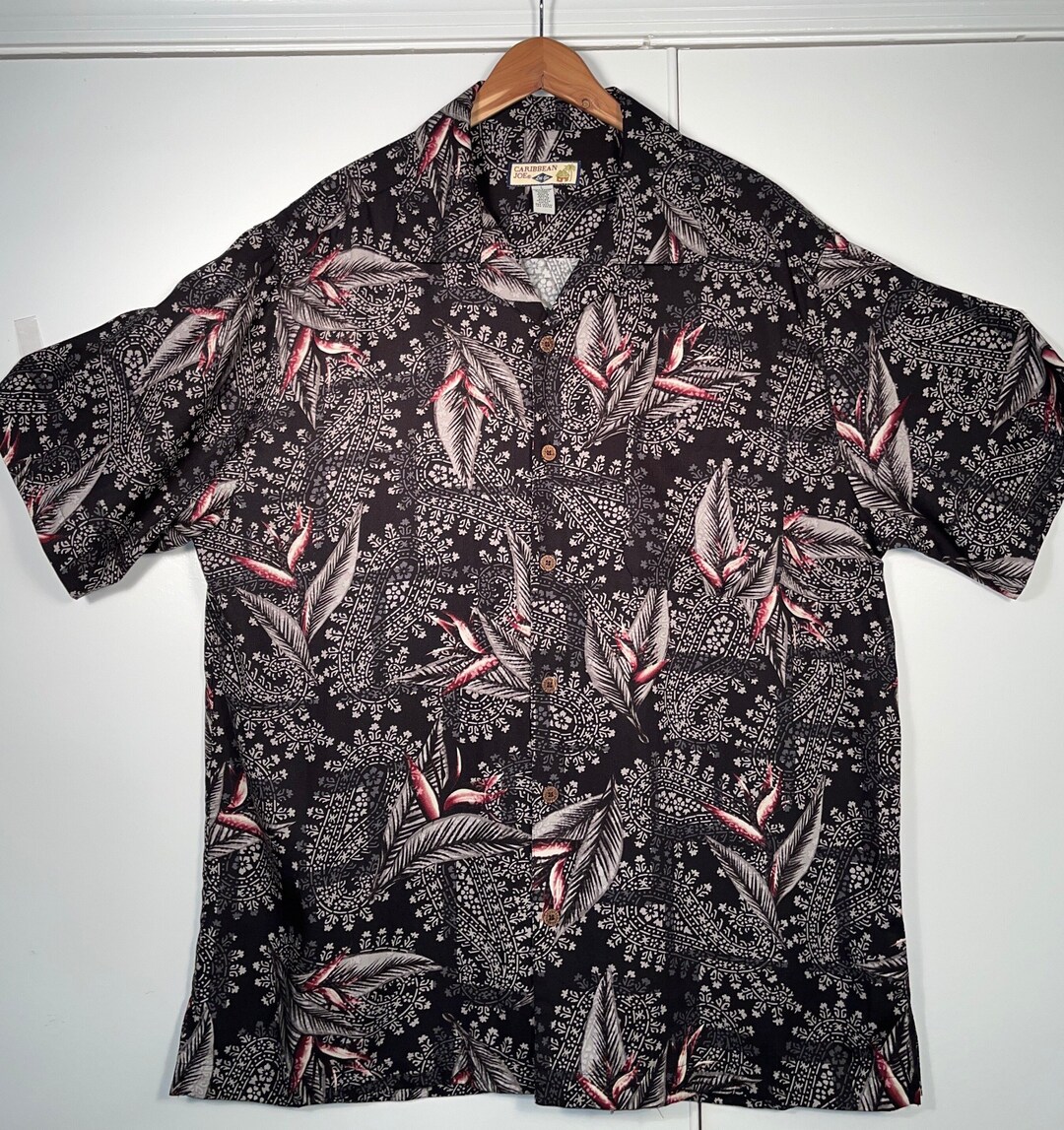 Large Caribbean Joe Pattern Button Down Casual Island Dress Shirt - Etsy