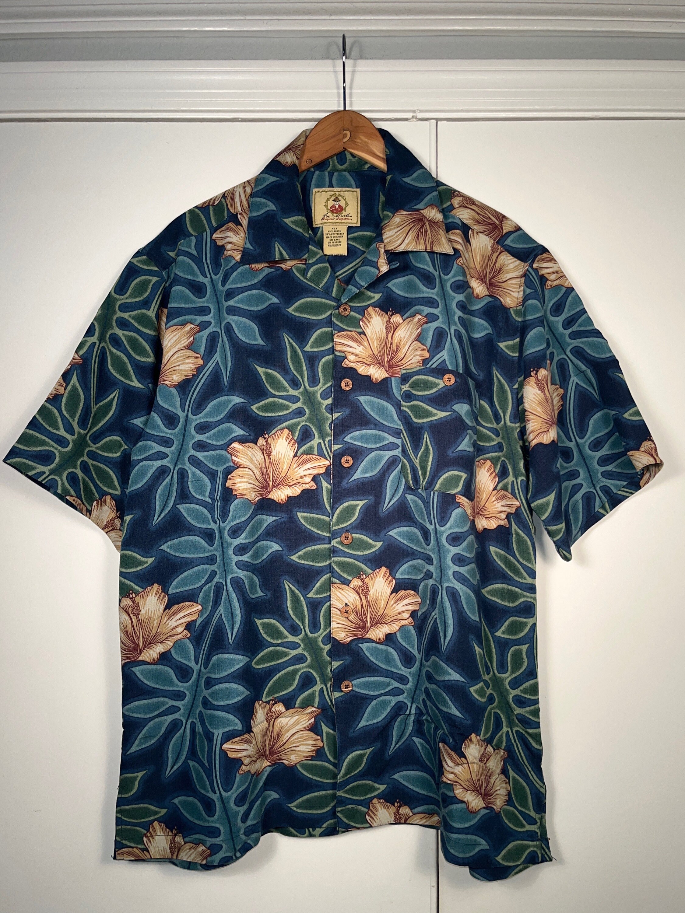Hawaiian Shirt Joe Marlin Original Classic Size XLT Mens - Etsy