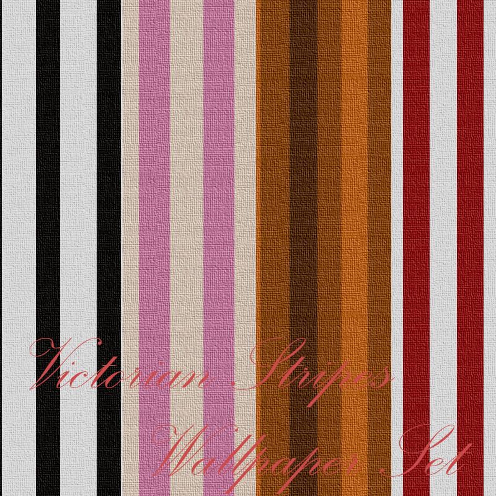 Victorian Stripes Wallpaper Set - Etsy