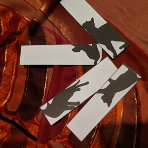Black Cat Silhouette Bookmarks (set) - Etsy