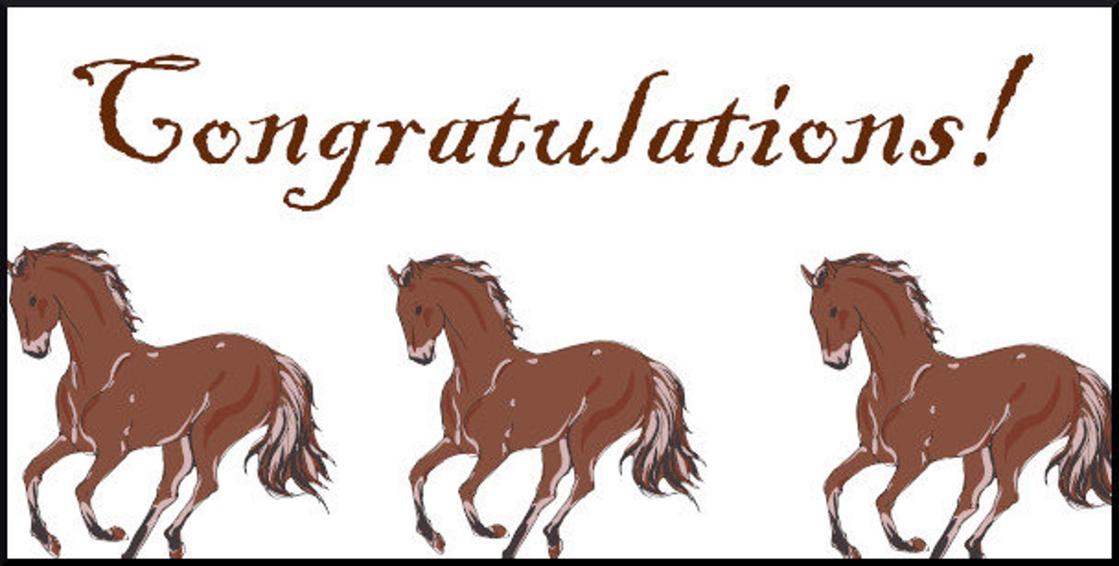 Horse Congratulations Card - Etsy