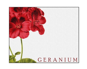 Geranium Flower Art Print, Botanical Art Print, Flower Wall Art, Flower ...