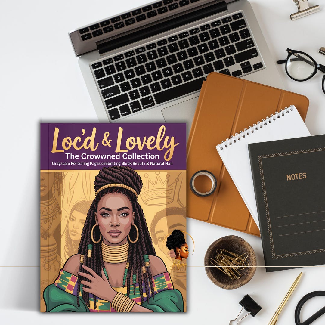 Black Women With Locs Coloring Book: Afrocentric Art (PDF Download ...